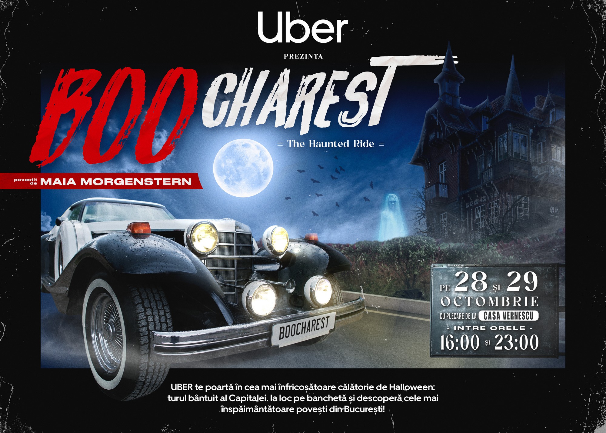 De Halloween, Uber si Maia Morgenstern te invita la o cursa speciala ...